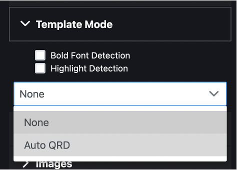 Setting Text Inspection options