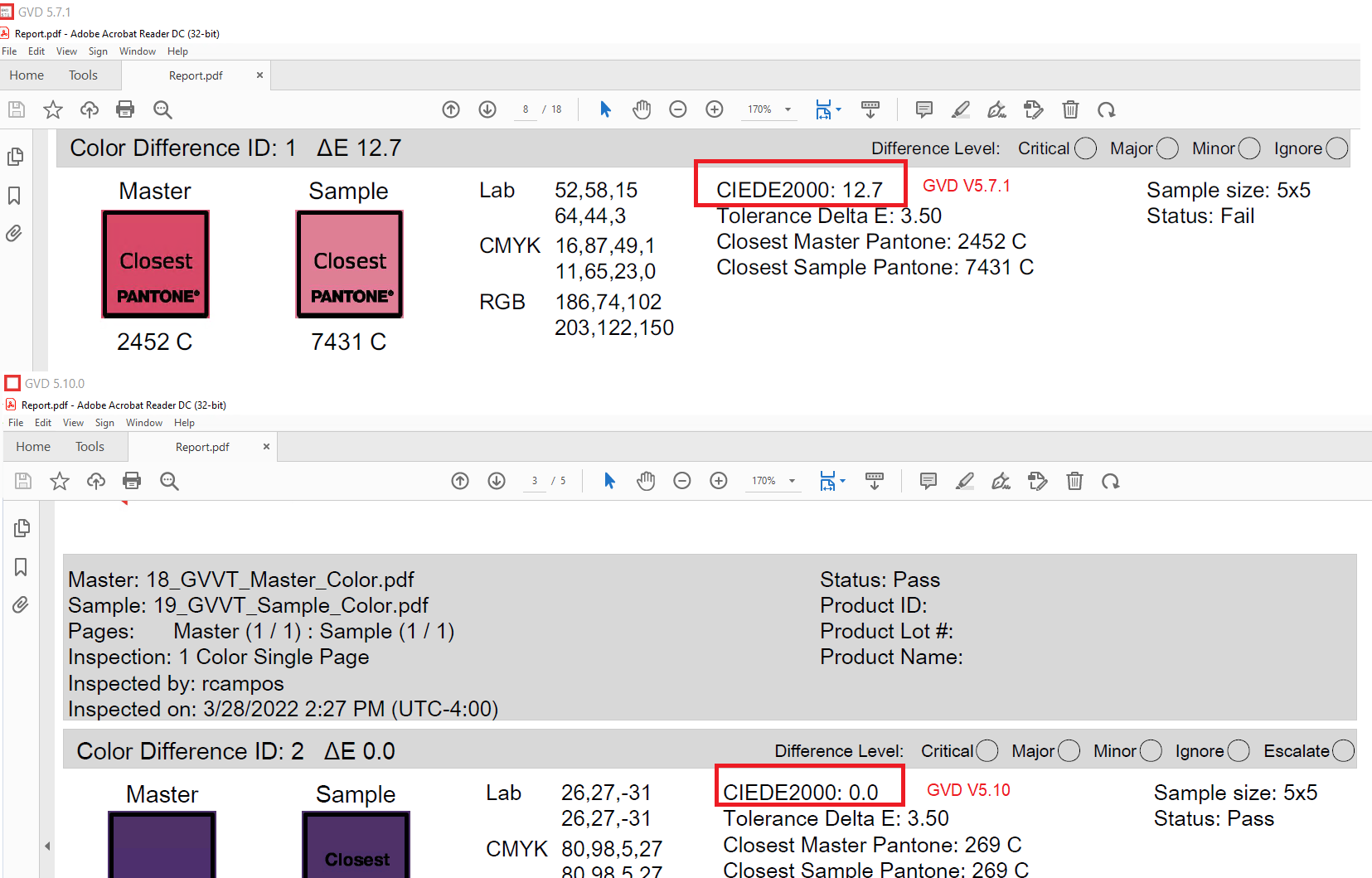 Color - Do Delta- E Calculations follow the 2000 standard?