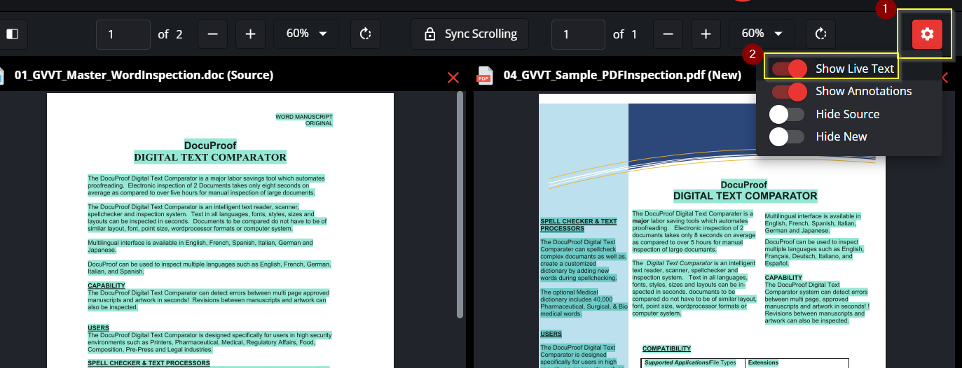Text Inspection Tips